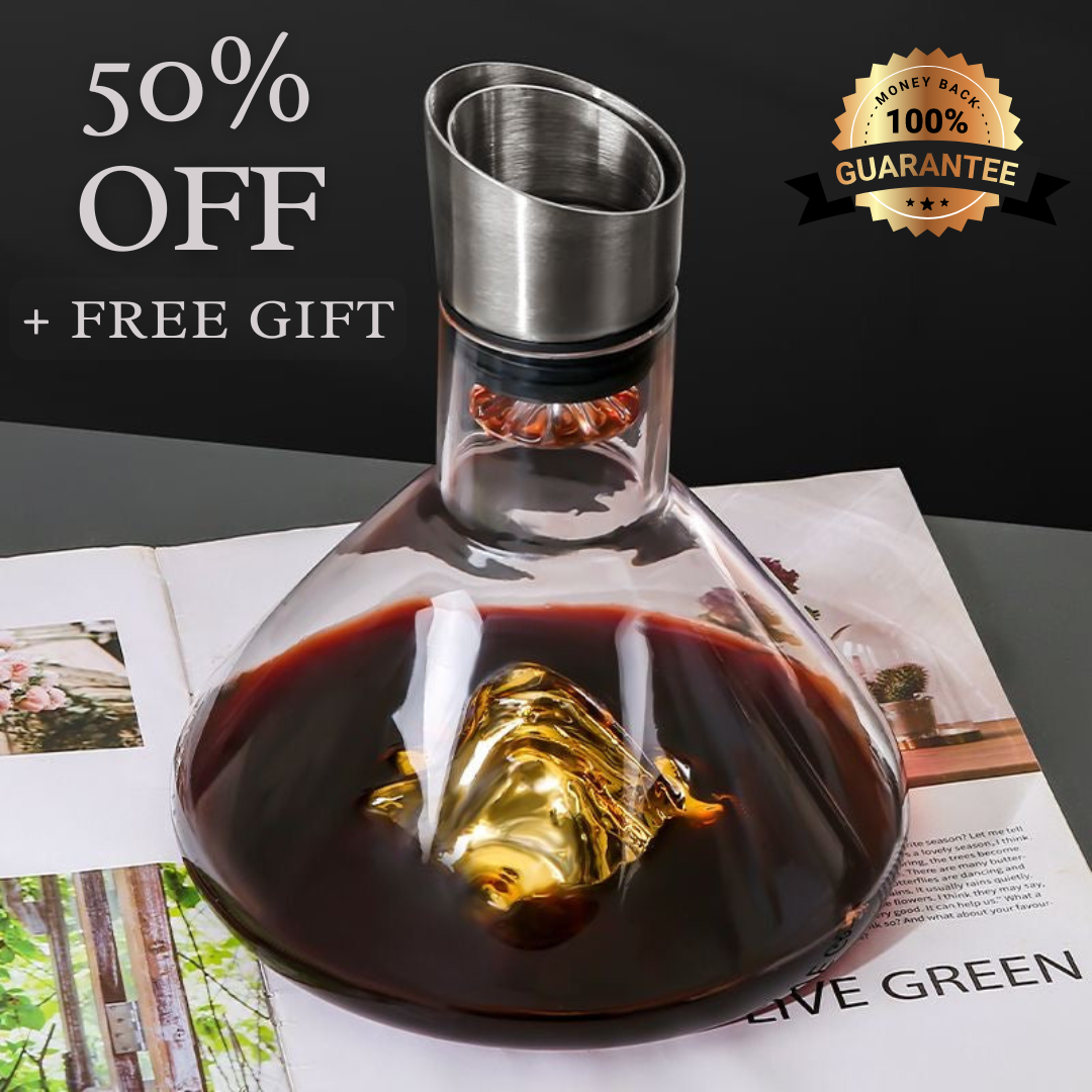 Decantatore di Vino in Cristallo Trasparente – SCONTAMII